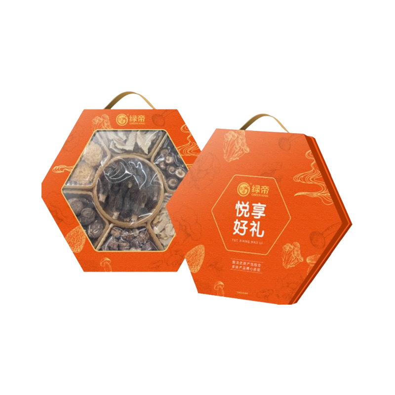 （巨邦佑）T+绿帝悦享好礼菌菇礼盒455g（羊肚菌35g、牛肝菌25g、姬松茸85g、花菇75g、小银耳55g、白玉木耳80g、珍珠菇100g）